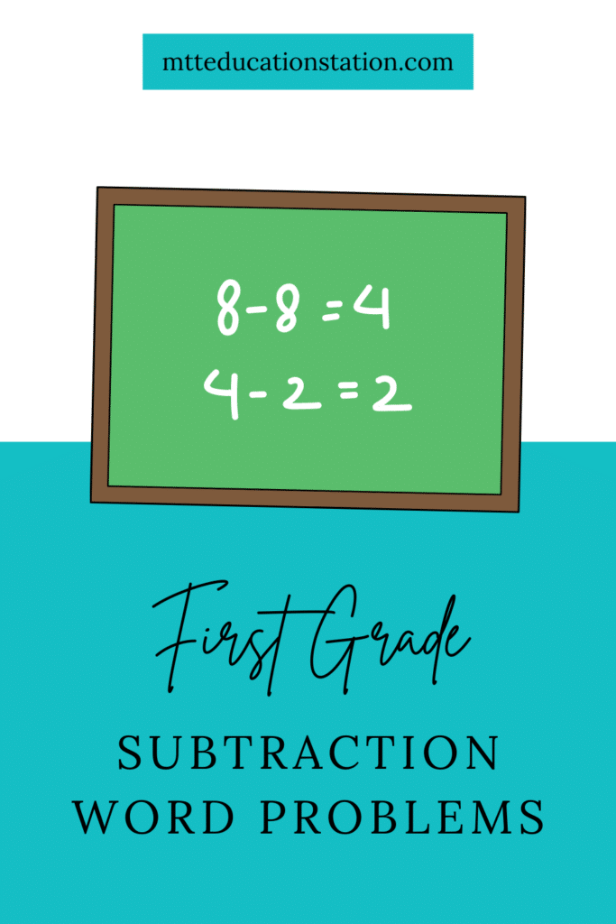 Subtraction Word Problems First Grade Math Resource