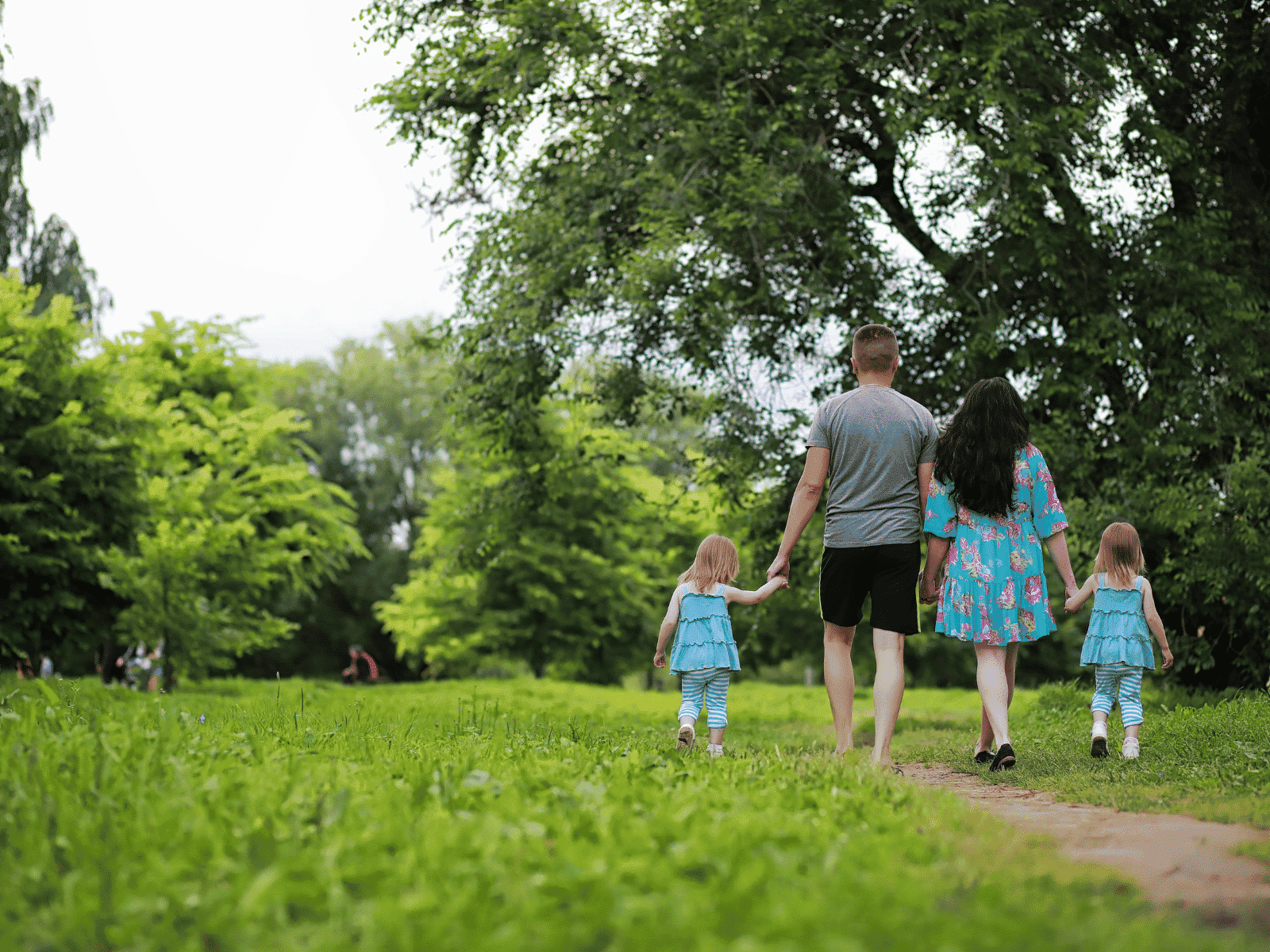 Family Walk In The Park