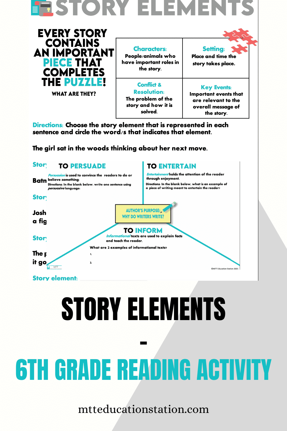 Story Elements 6th Grade Reading MTT Education Station Story Elements 6th Grade Reading MTT Education Station